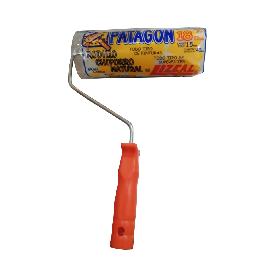 Rodillo Chiporro Natural 18Cm 7" Pelo Largo Patag¢N Lizcal