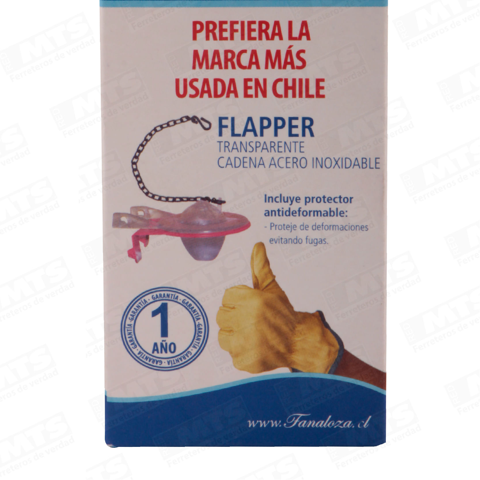 Flapper Wc Cadena Acero Inoxidable Fanaloza