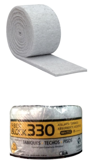 Aislante Fiber Block 55Mm 0.40X10Mts Gris-Feltrex