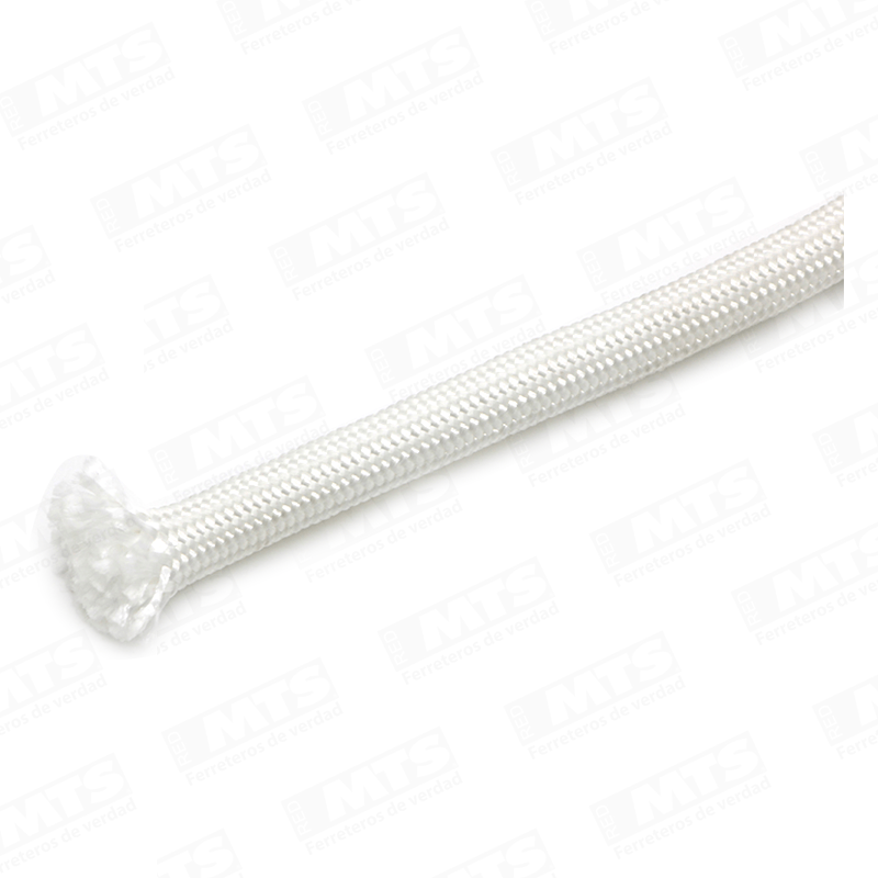 Cordel Nylon Perlon 14Mm Trenzado Blanco