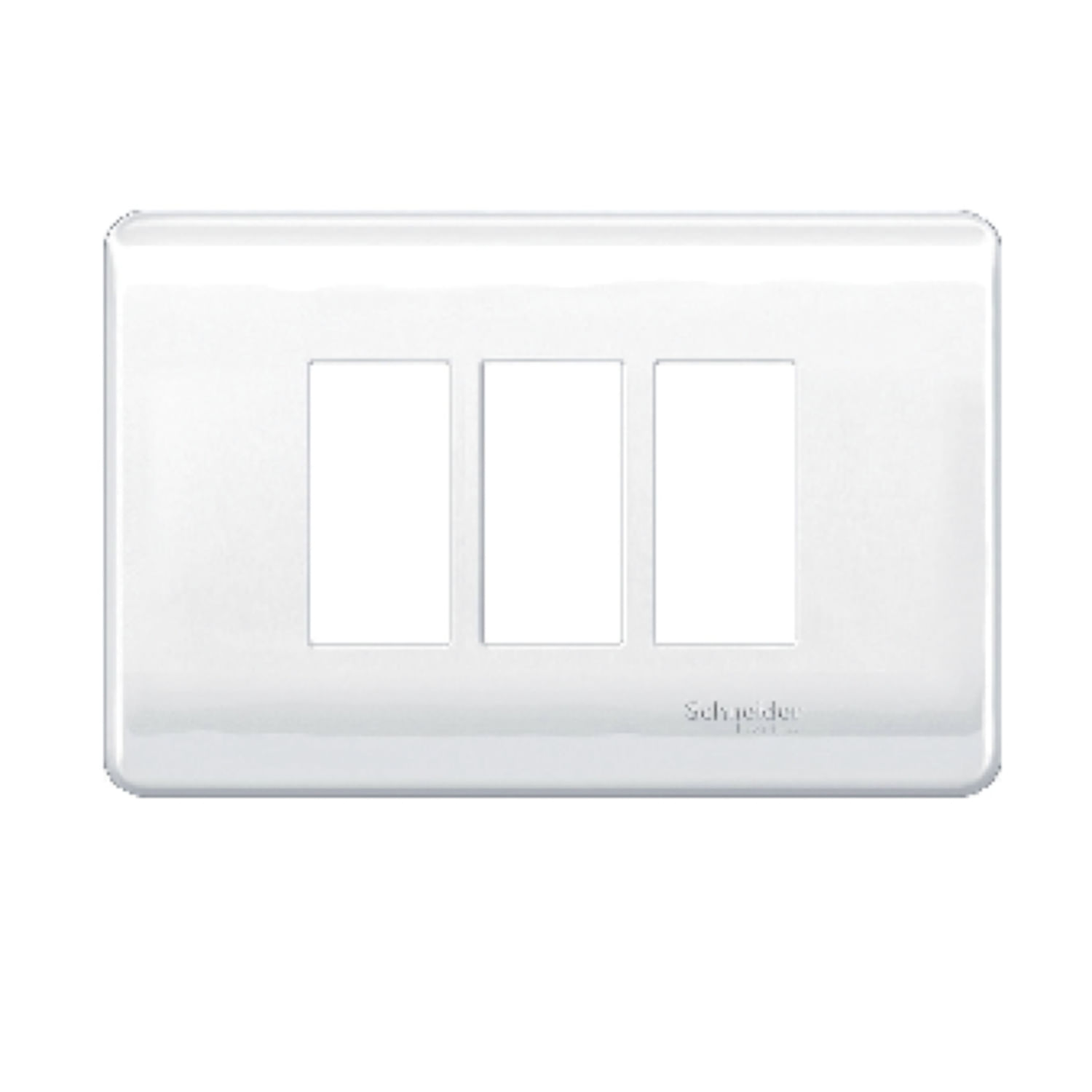 Placa Plastica 3 Mod Con Soporte Blanca Schneider