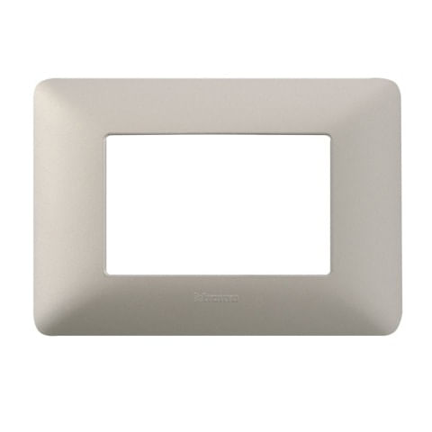 Placa Matix 3Mod Con Soporte Titanio Claro C-Am503M3Tc