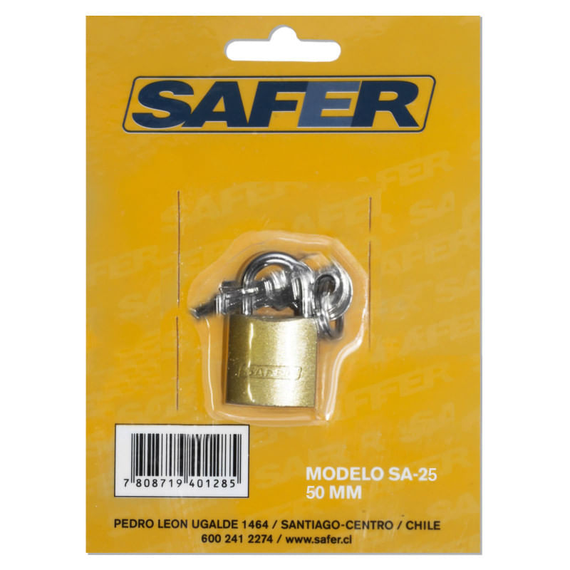Candado 25Mm Fierro Bronceado Safer