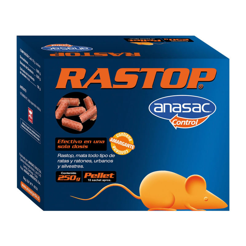 Raticida Pellet 250 Gr Rastop