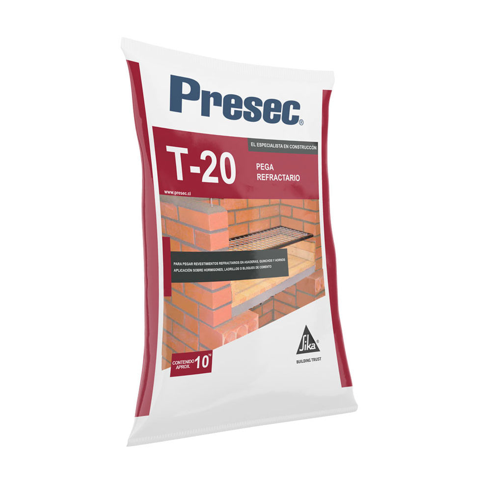 Mortero Refractario 10 Kg T20 Presec