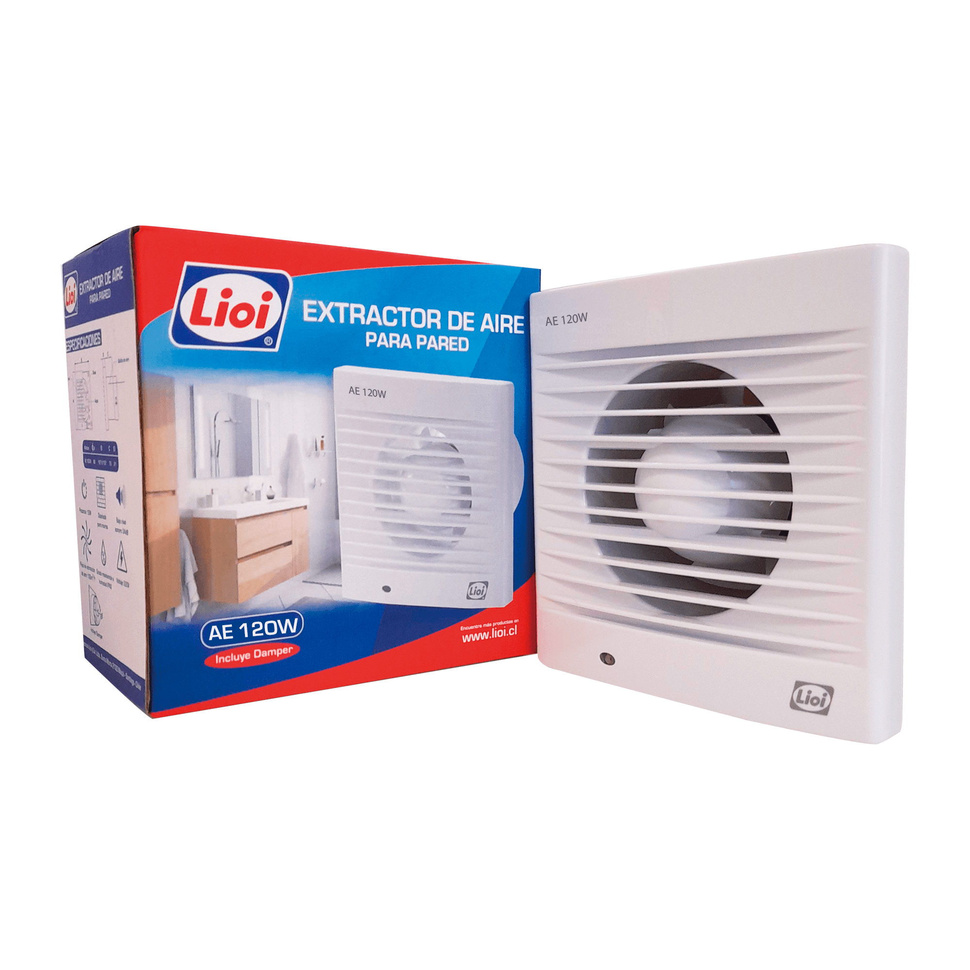 Extractor De Aire 4,5 Ae 120W 15.7X15.7Cm Lioi"