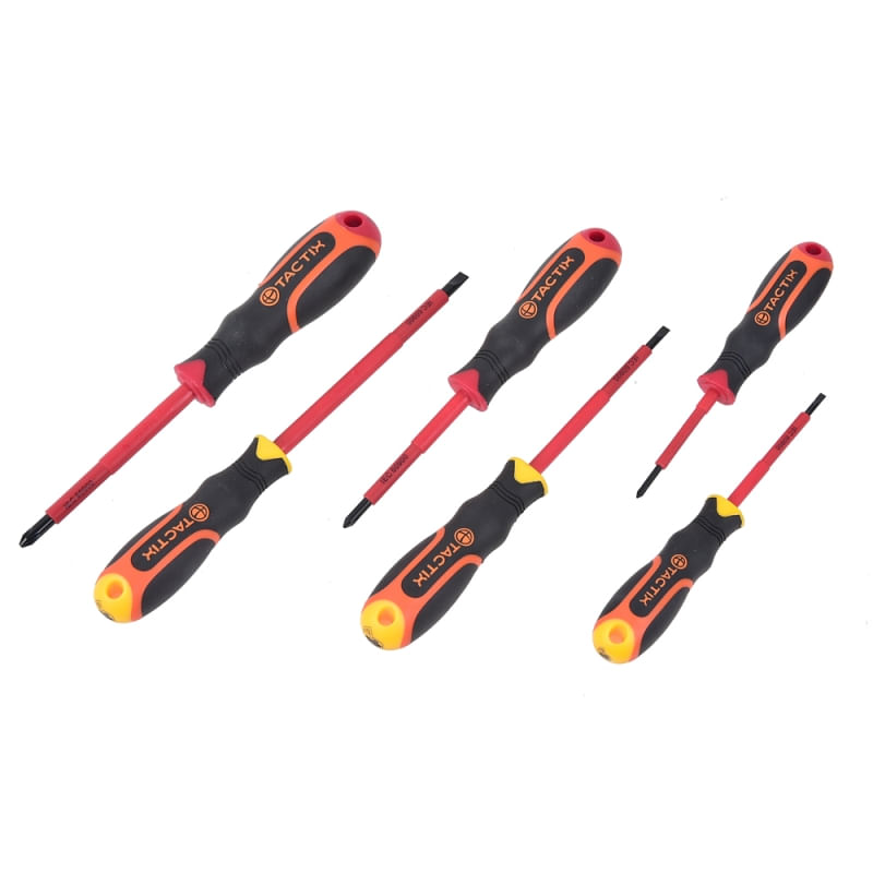 Destornillador Juego 6 Piezas N205601 + 2Set De Punta De Fierro Snzo Tactix