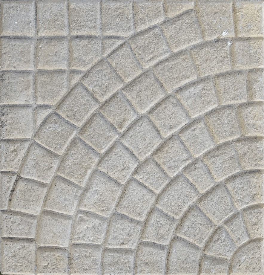 Baldosa Curvo Rústica Soles Ocre 40X40