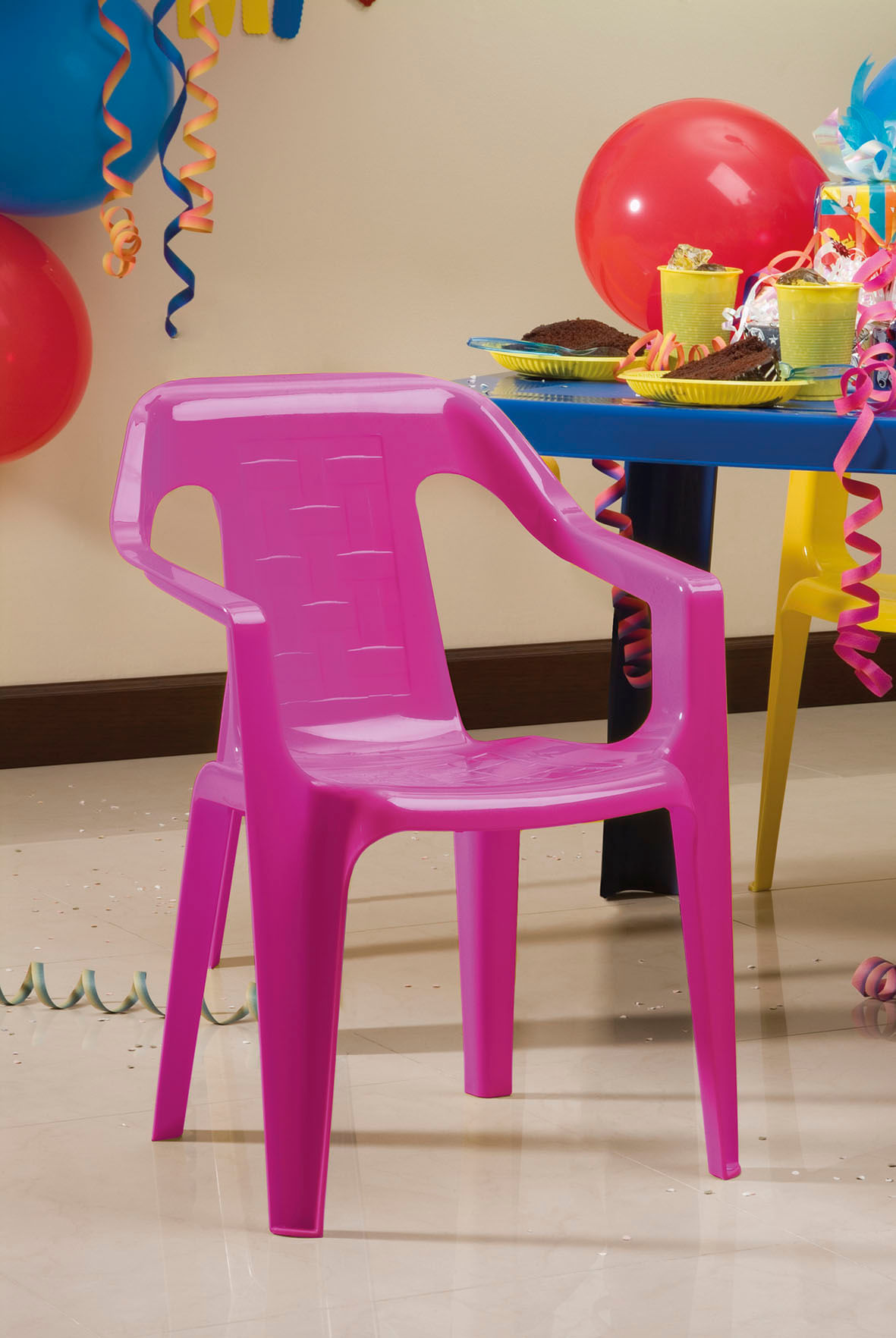 Silla Plastica Infantil Estrella Morado Rimax
