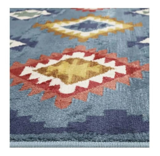 Alfombra 1.33X1.80 Luxury Kelim He138 Cream-Blue Dib