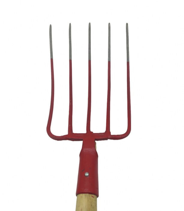 Horqueta 5 Ganchos Con Mango De Madera 1.2Mt