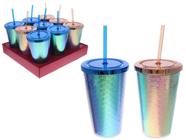 Vaso 450Ml Tornasol Rosa