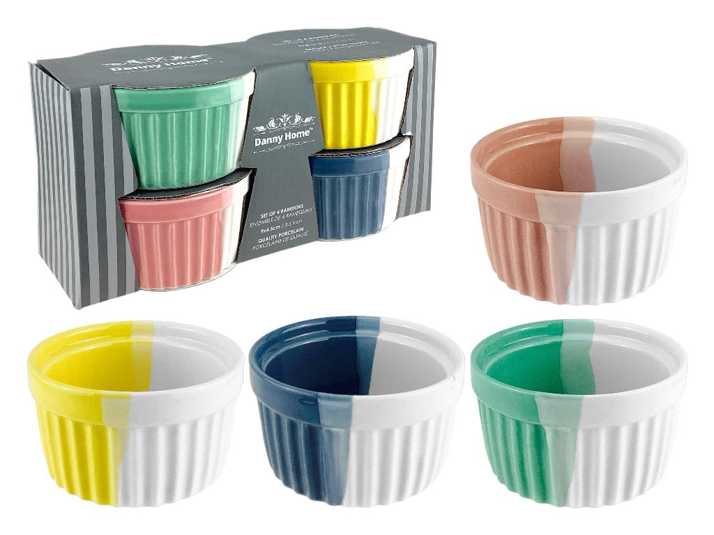 Pocillo 4 Unidades Ceramica 43X29X42Cm