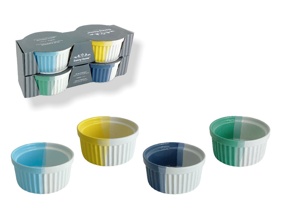 Pocillo 4 Unidades Ceramica 10X5Cm