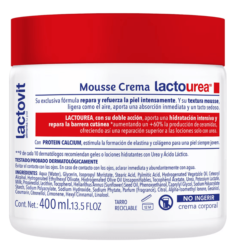 Crema Corporal Lactovit Mousse 400Ml Lactourea