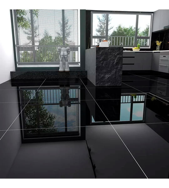 Porcelanato 60X60 Negro 1.44M2 X Cj Rectificado