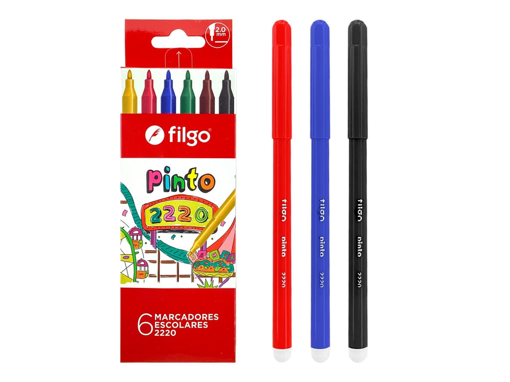 Marcadores 6 Unidades Colores Filgo