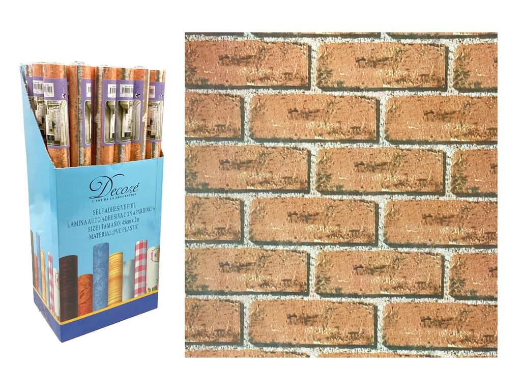 Papel Mural 45X200Cm Ladrillo Decore