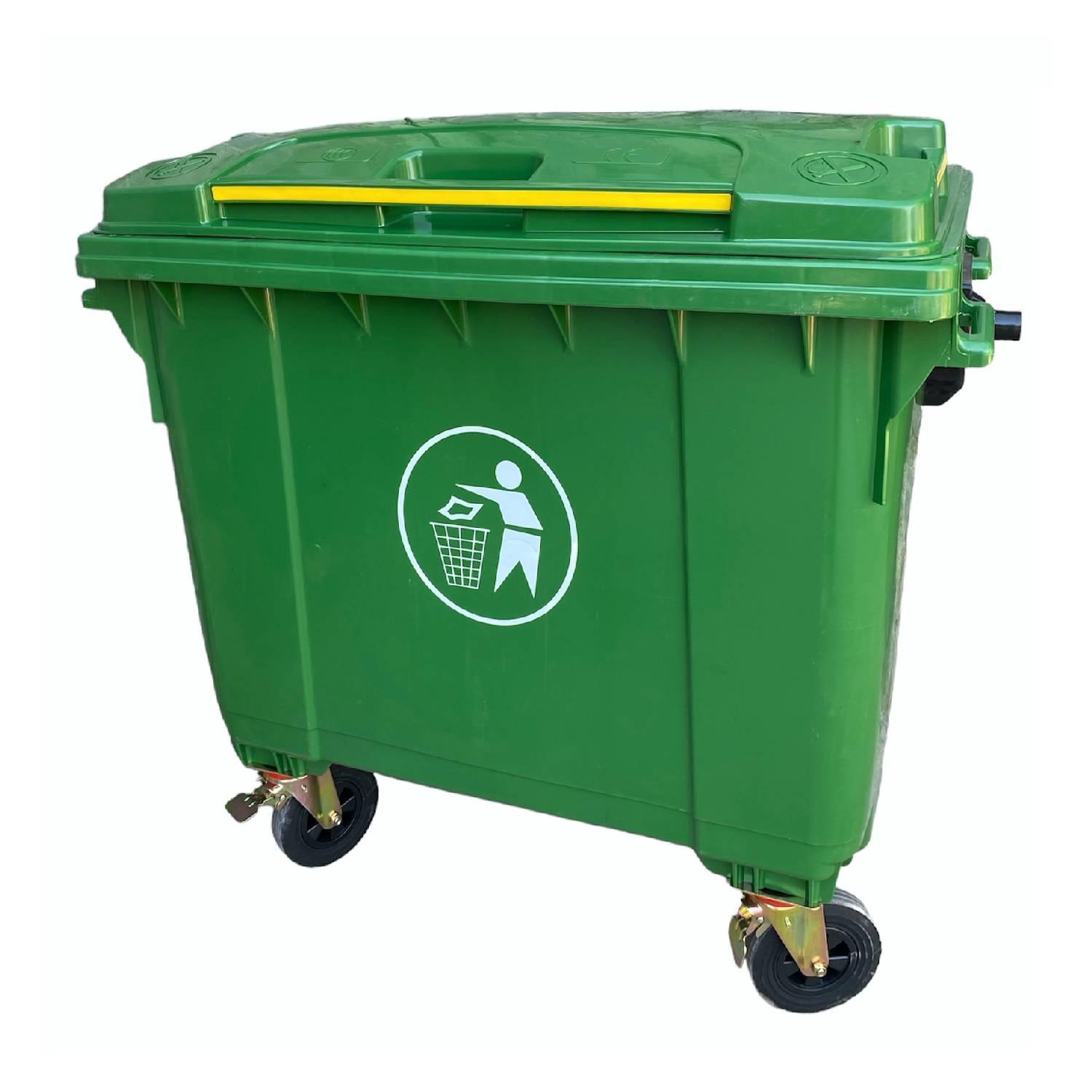 Basurero 660Lt Con Tapa Alta Densidad Verde