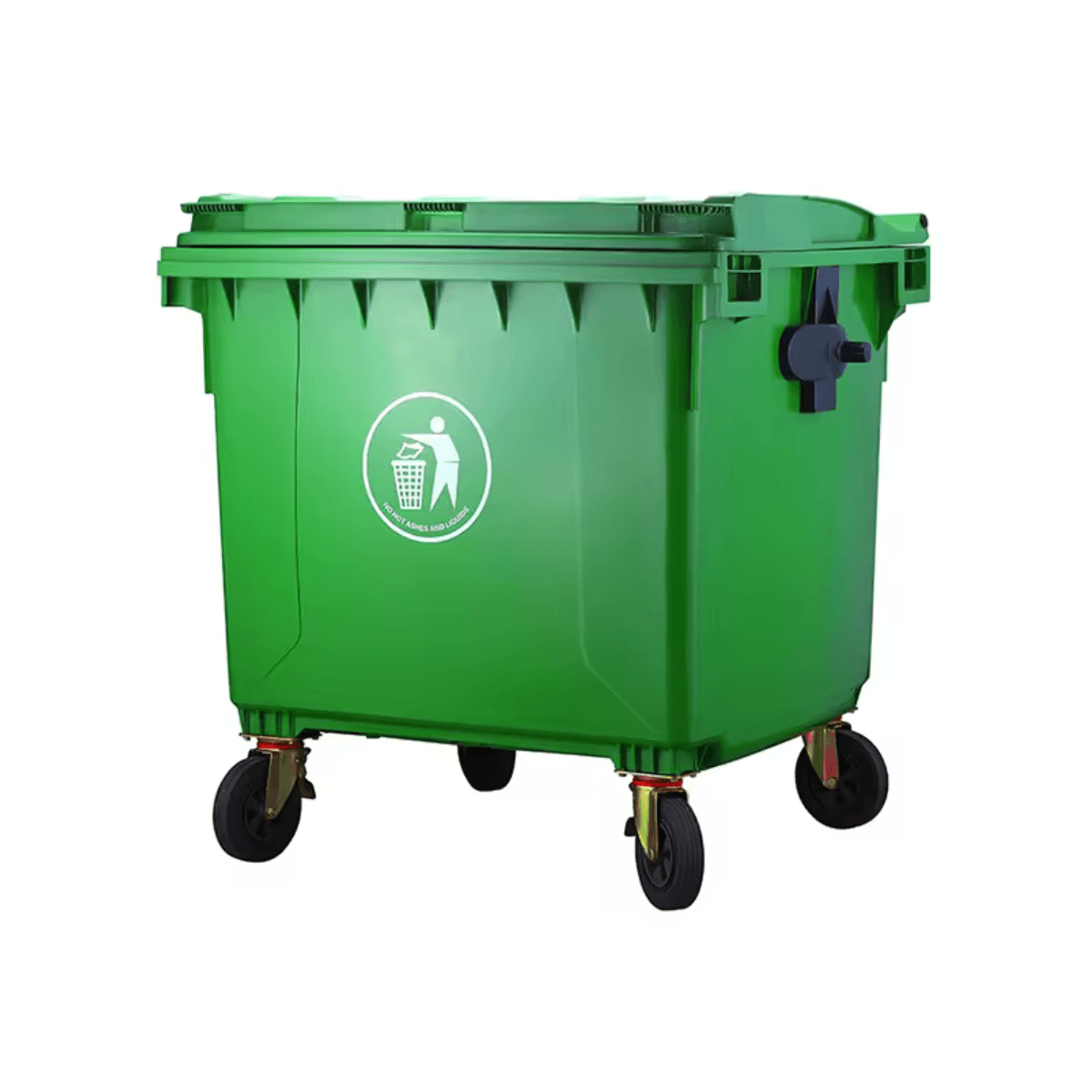 Basurero Con Tapa Alta Densidad 1100Lt Verde