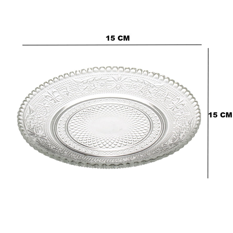 Plato Vidrio Transparente 15Cm Fab