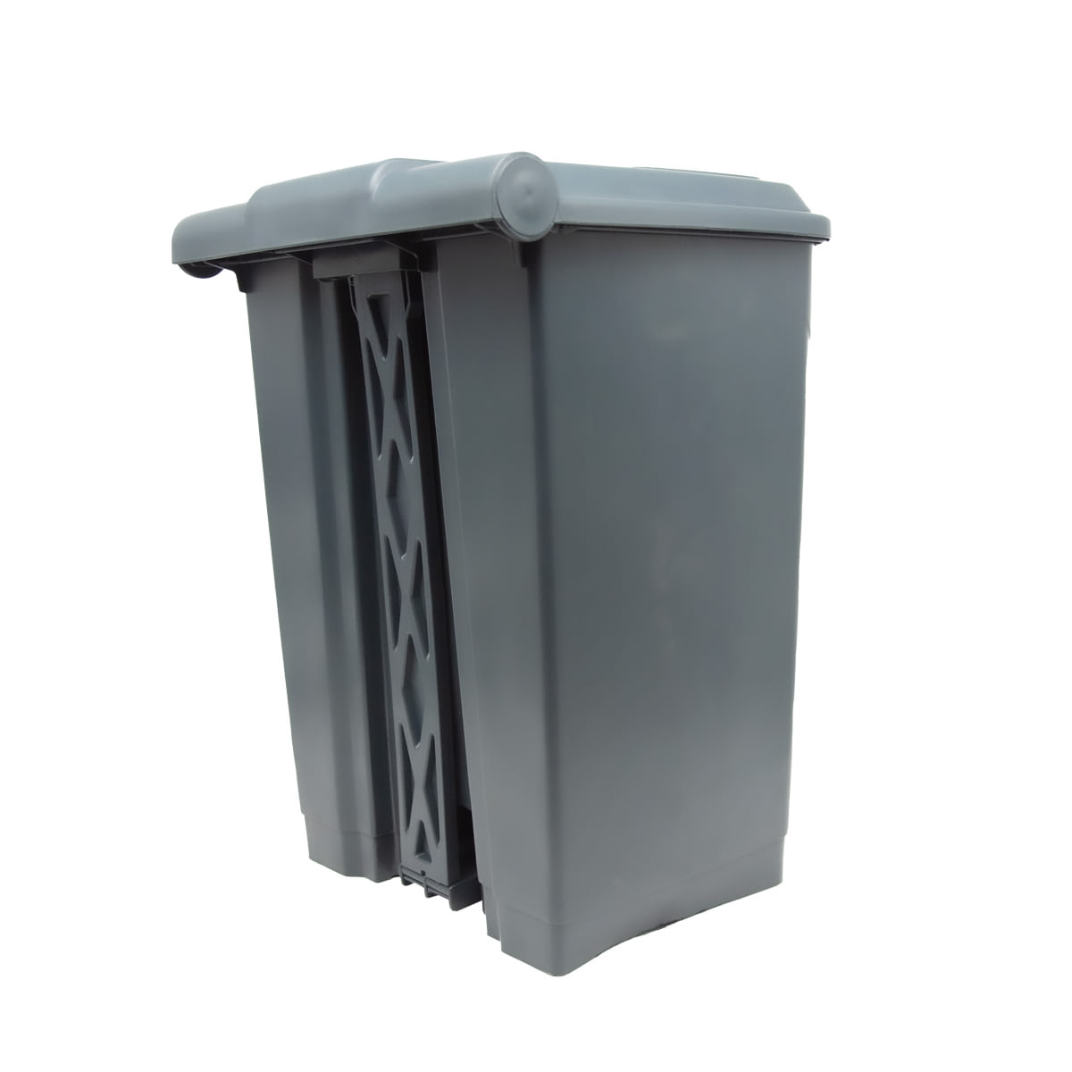 Basurero 50 Litros Con Tapa Y Pedal Gris