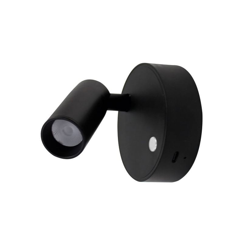 Foco Led Recargable 1 Luz Negro Con Iman Byp