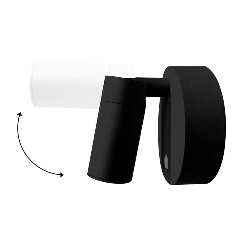 Foco Led Recargable 1 Luz Negro Con Iman Byp